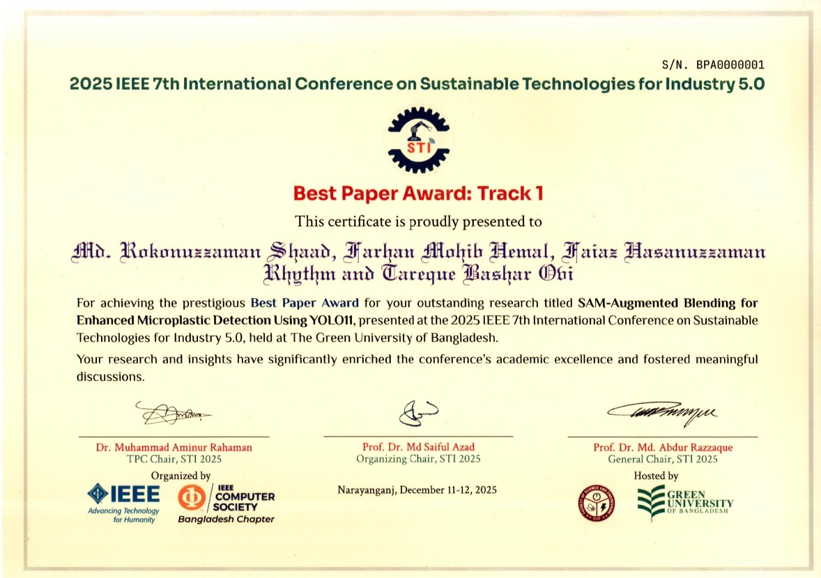 Md Farhan Mohib Hemal — Underwater Robotics Engineer